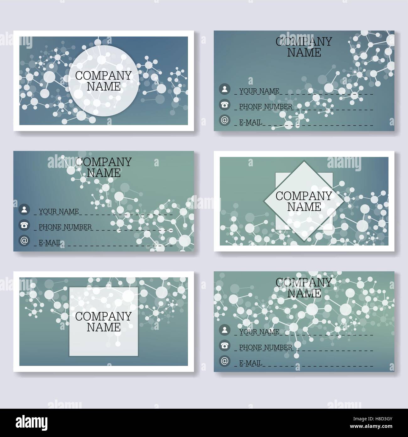 Set template of modern business visiting cards. Abstract background ...