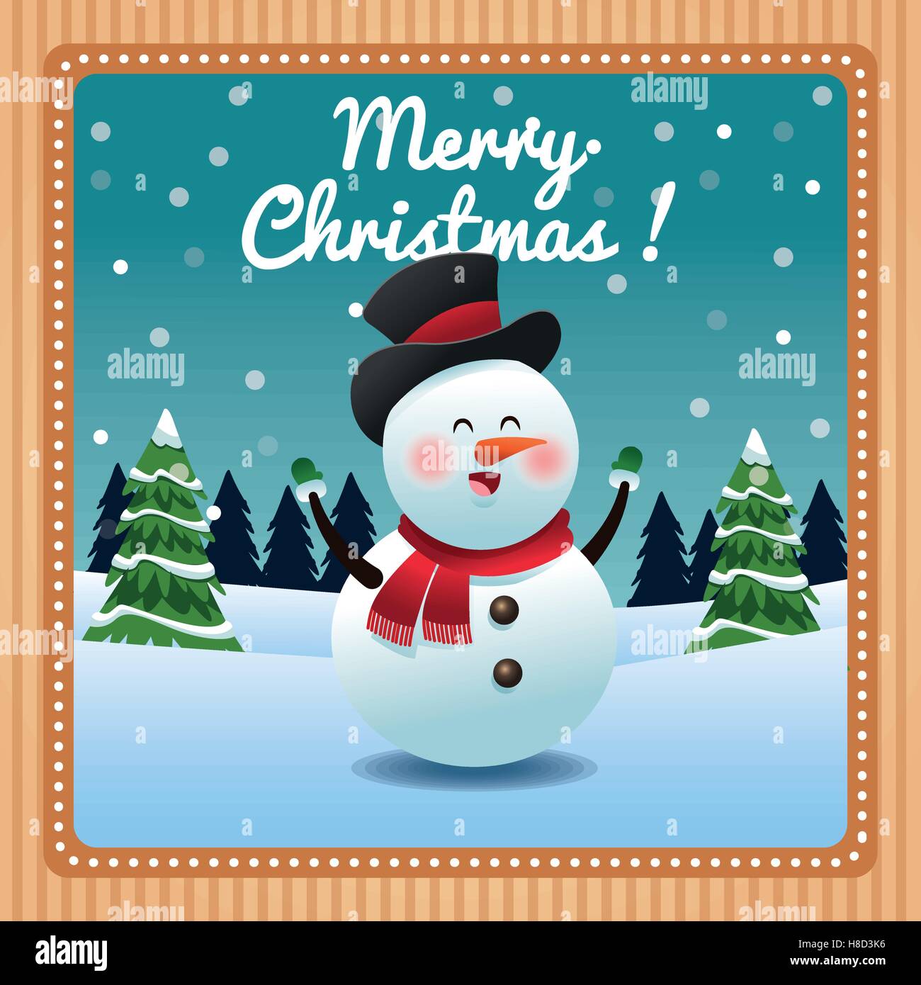 Snowman cartoon of Christmas season design Stock Vector Image & Art - Alamy