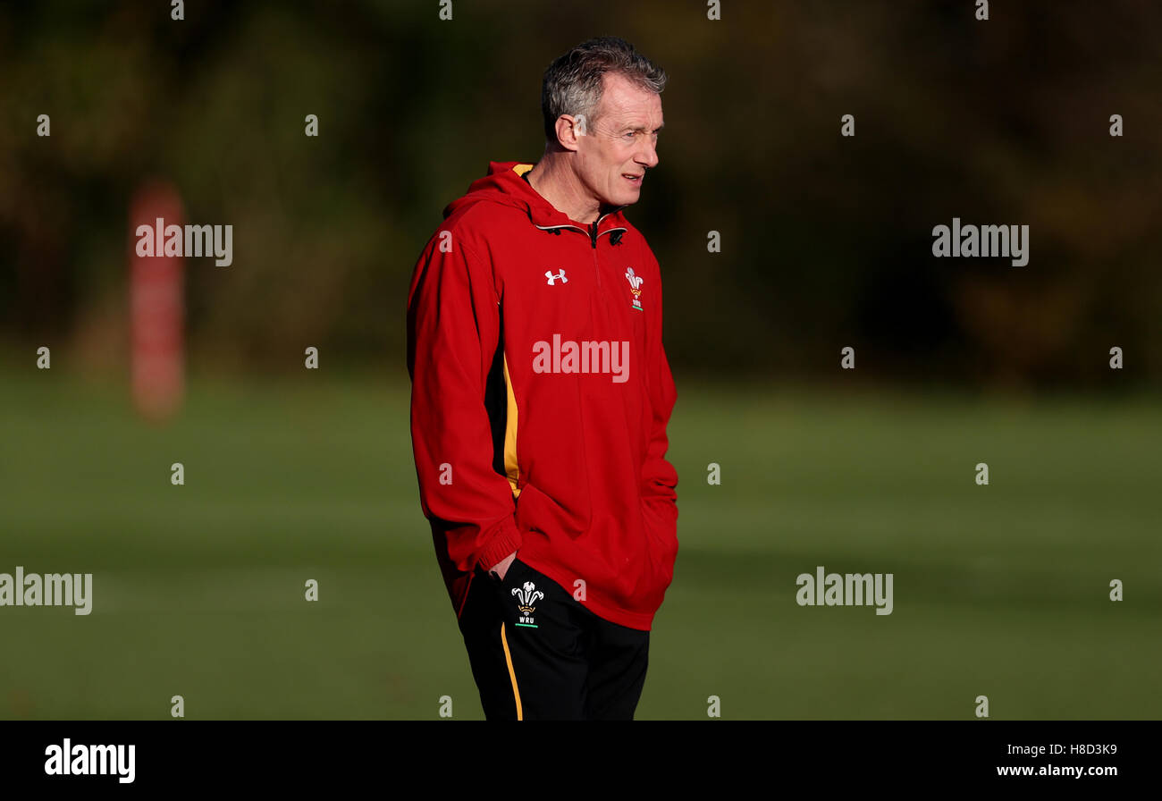 Wales Coach Rob Howley during a training session at the Vale Resort ...