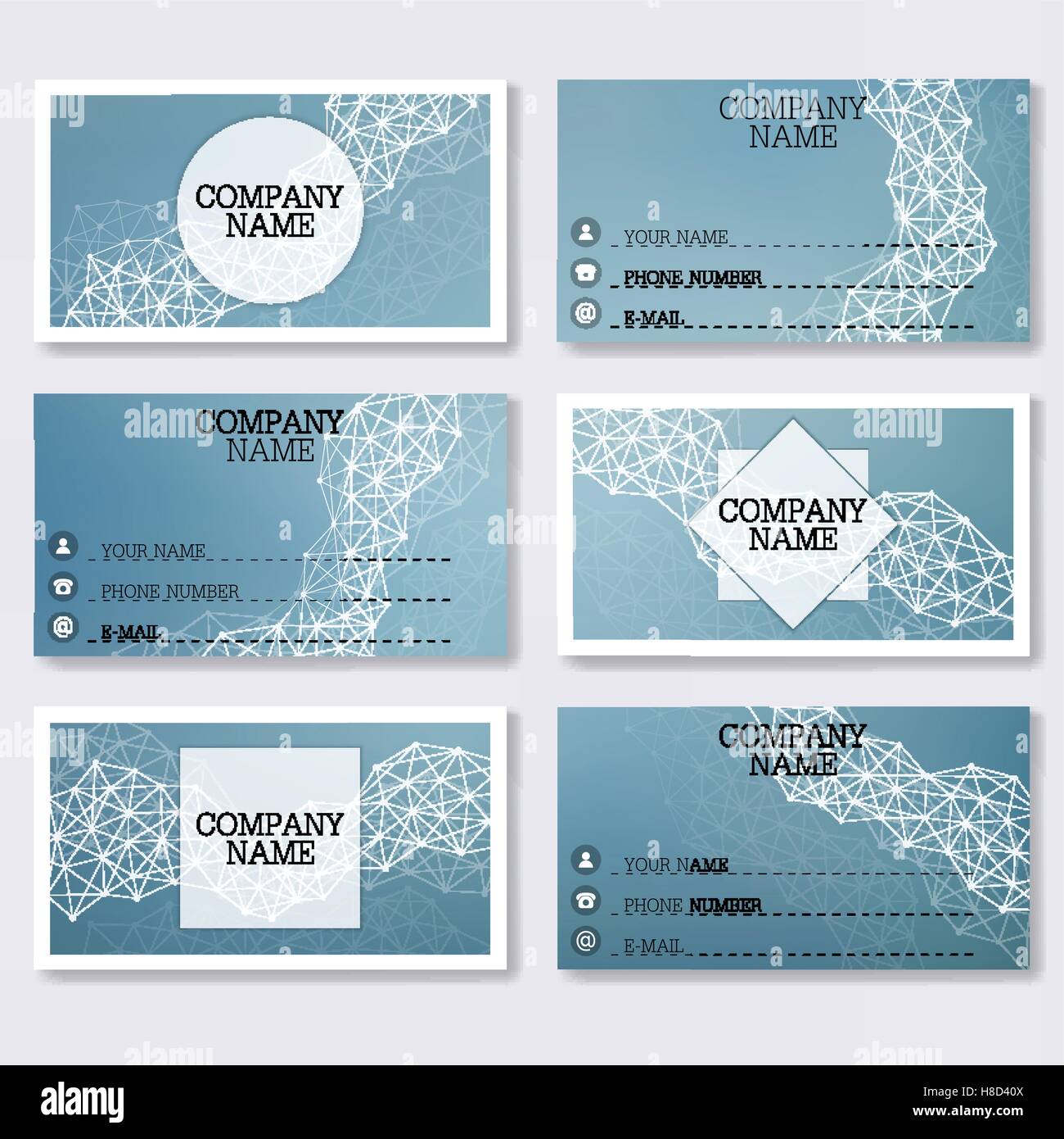 Set template of modern business visiting cards. Abstract background ...