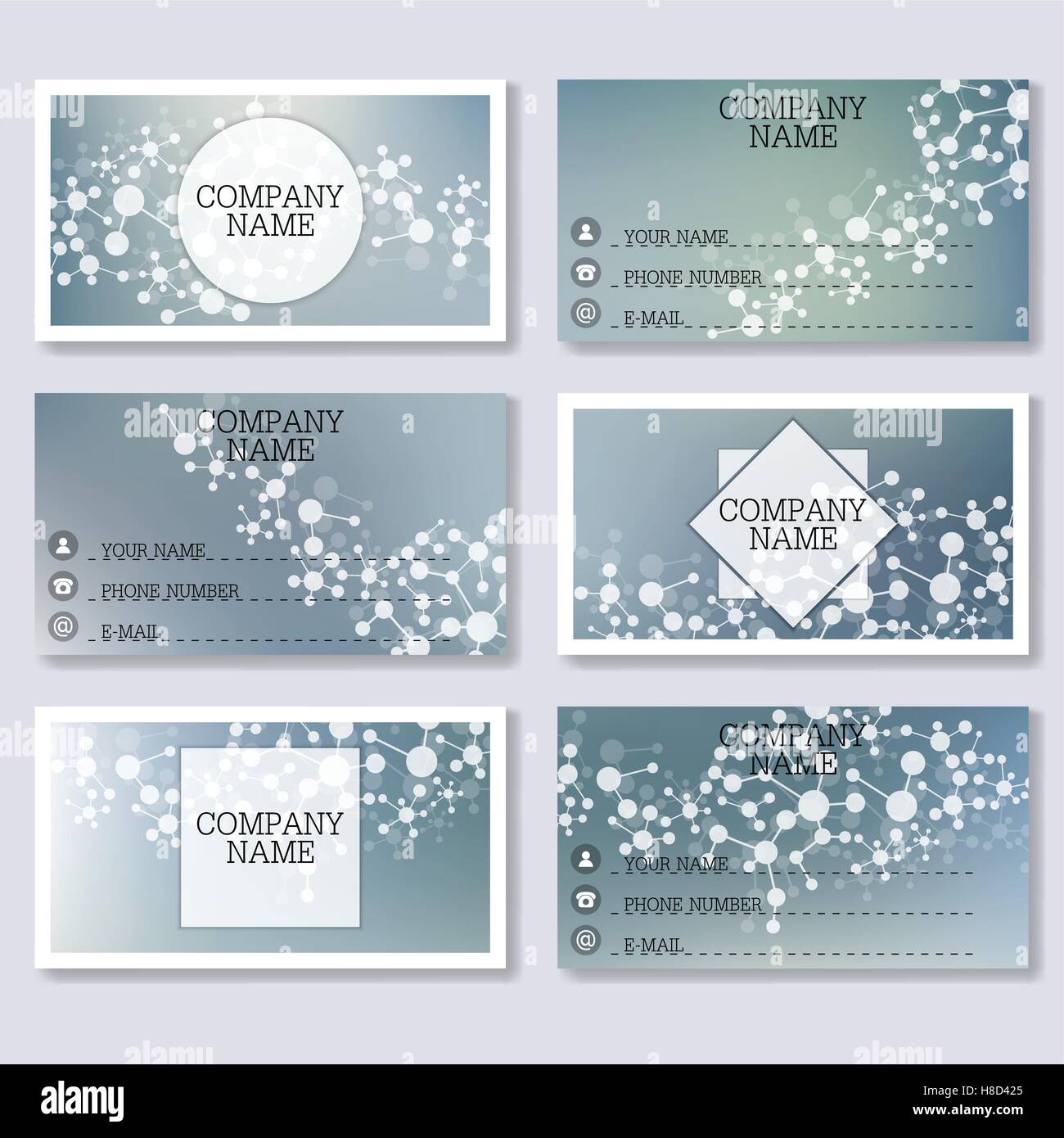 Set template of modern business visiting cards. Abstract background ...