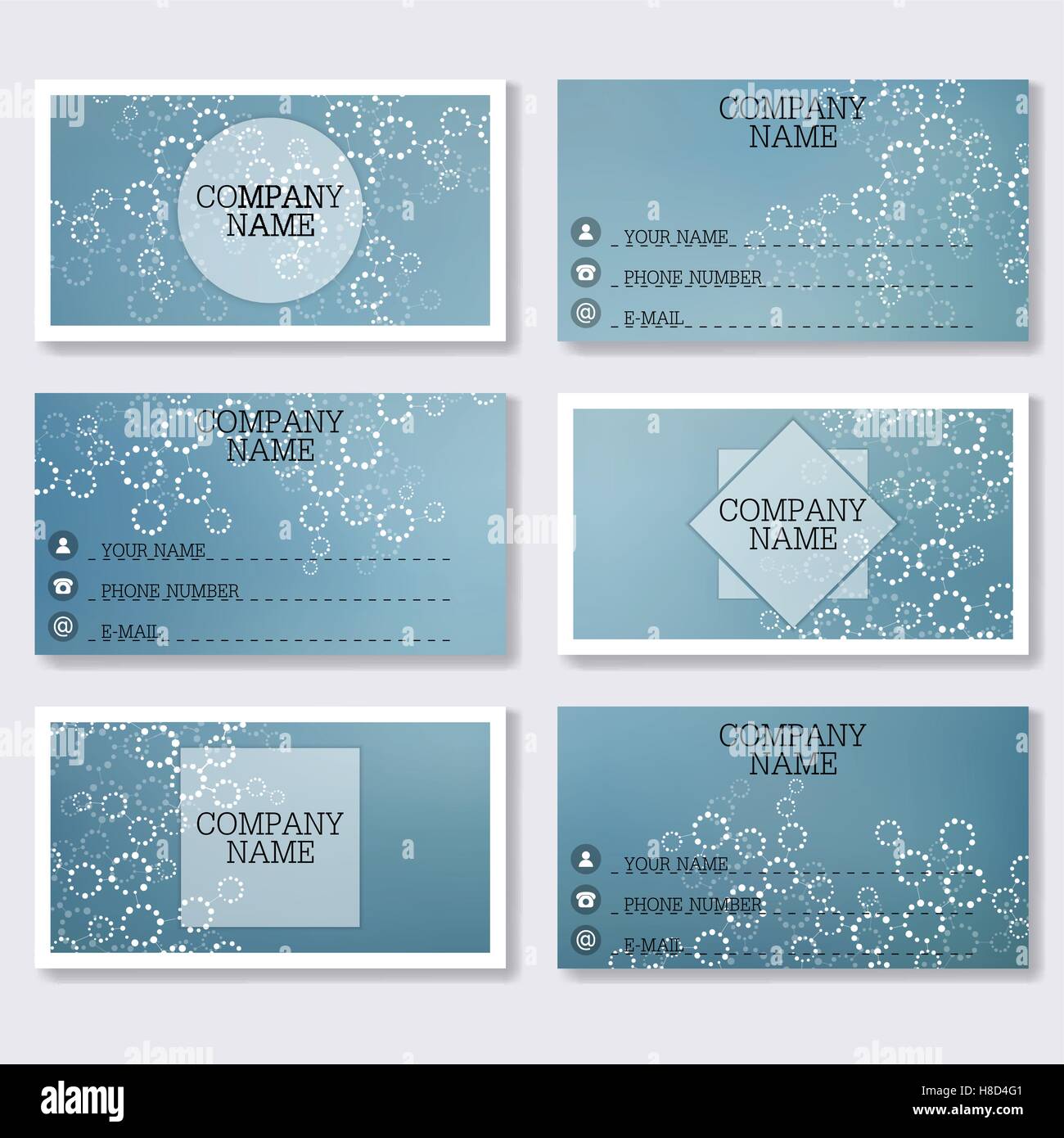 Set template of modern business visiting cards. Abstract background ...