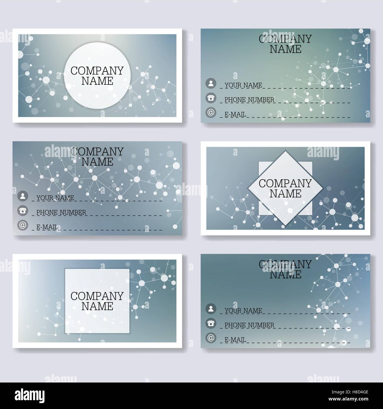 Set template of modern business visiting cards. Abstract background ...