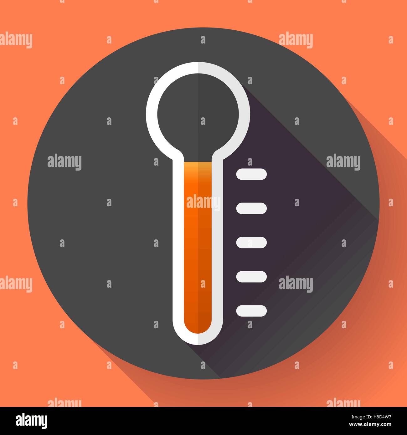 Thermometer icon, temperature symbol vector. Flat designed style Stock ...