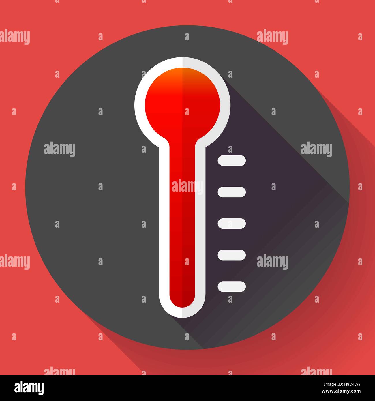 Thermometer icon, temperature symbol vector. Flat designed style Stock ...