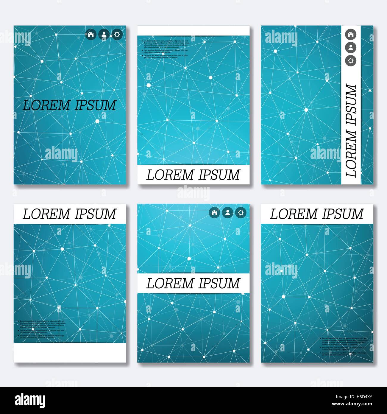 Set of business templates for brochure, flyer, cover magazine in A4 ...