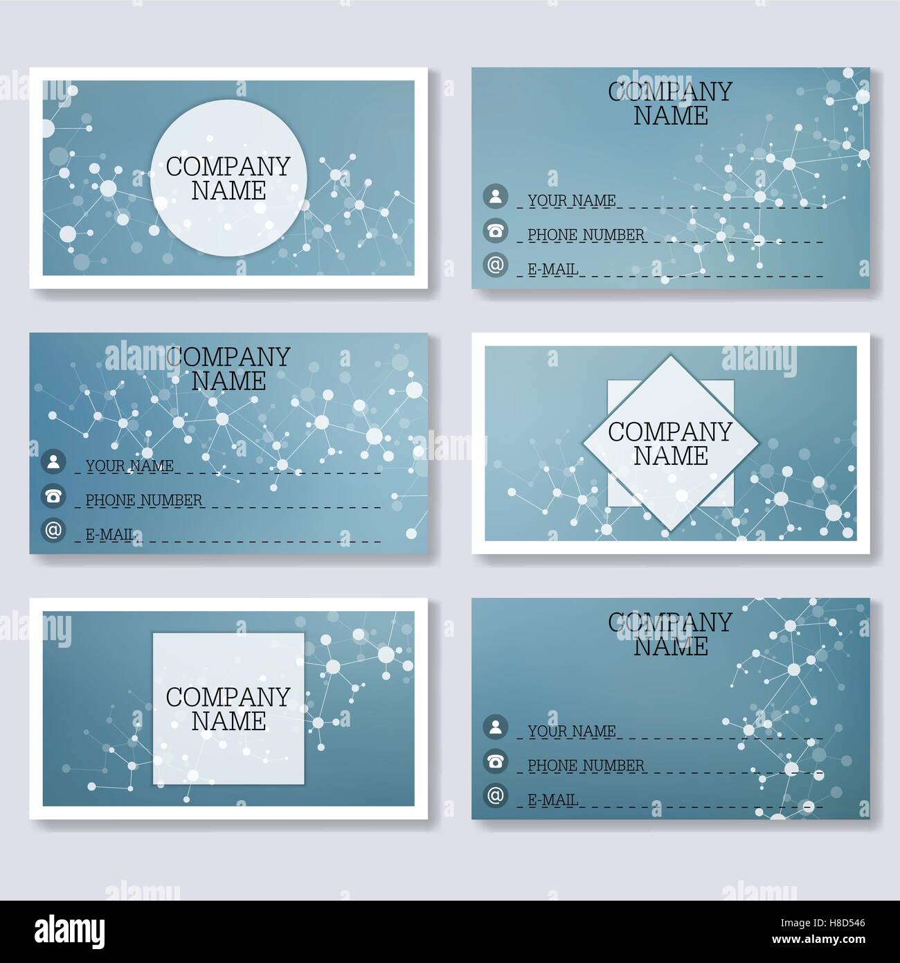 Set template of modern business visiting cards. Abstract background ...