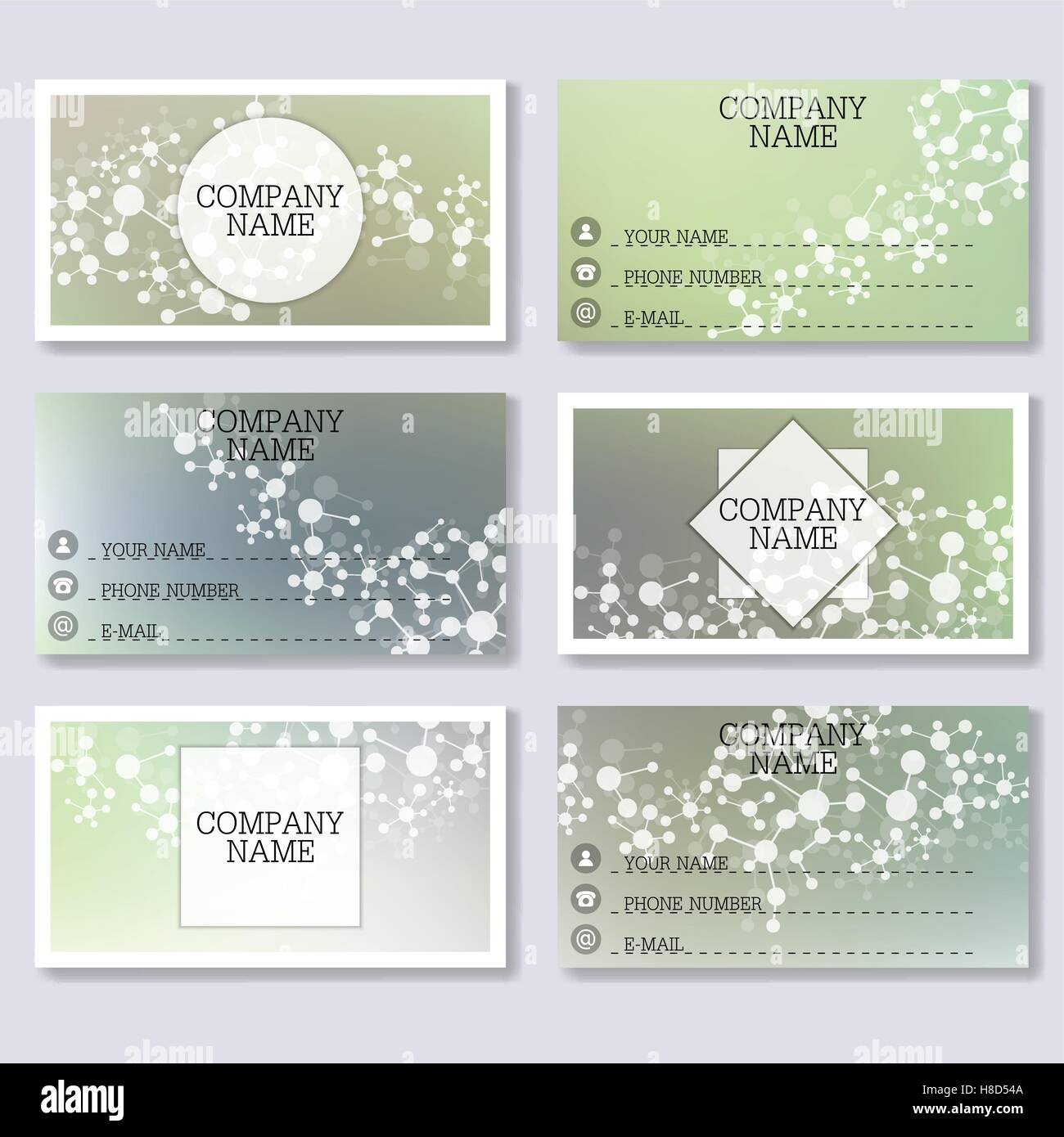 Set template of modern business visiting cards. Abstract background ...