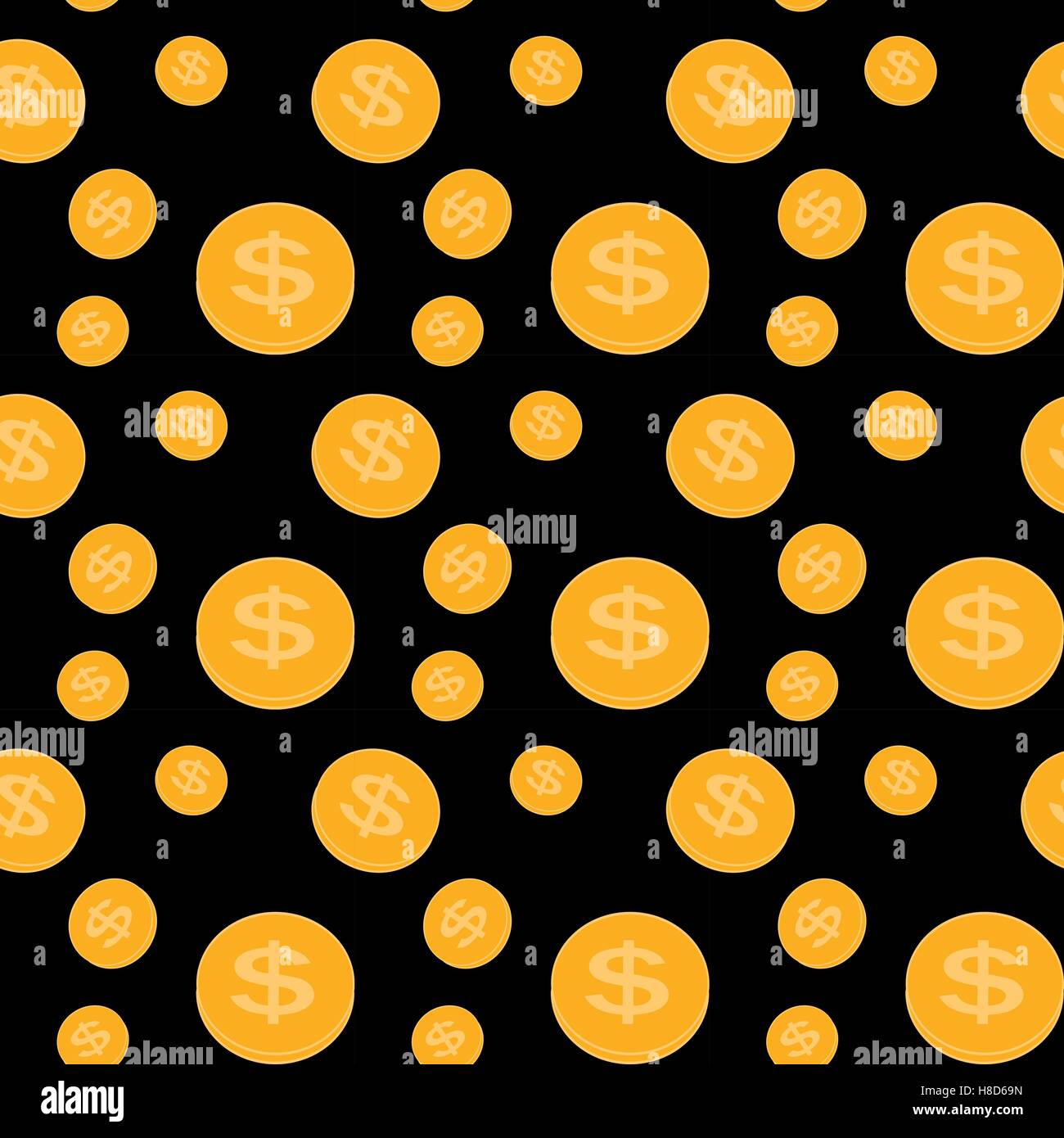 Seamless pattern of the coins. Vector Illustration Stock Vector Image ...