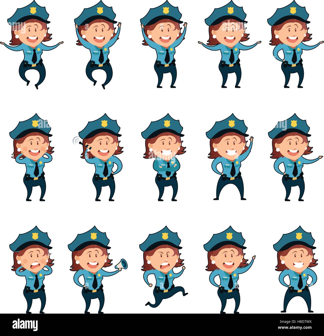 Pretty policewoman Stock Vector Images - Alamy