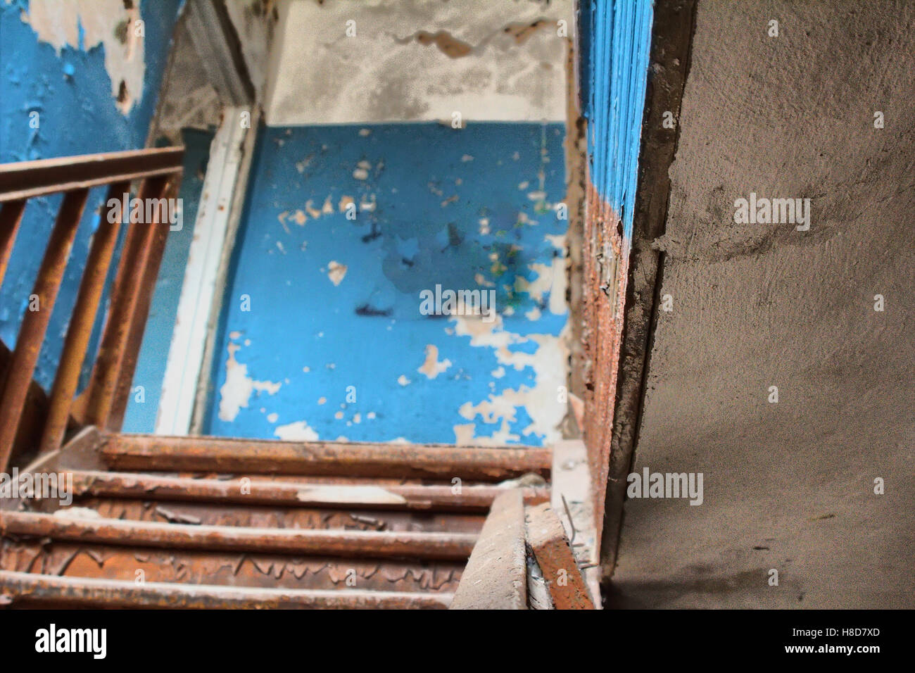 very old dilapidated dangerously unstable crumbling house Stock Photo ...