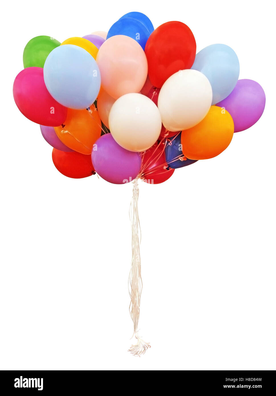 Bouquet of colorful balloons Isolated with Clipping Path Stock Photo ...