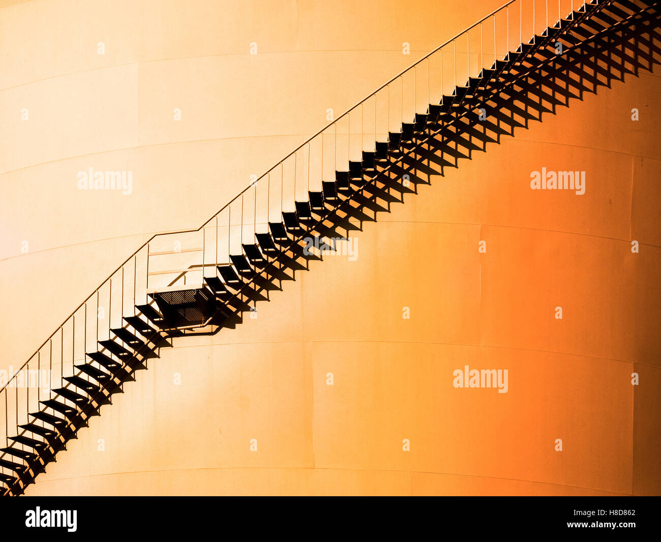 circular staircase in the tank of a tank farm Stock Photo - Alamy