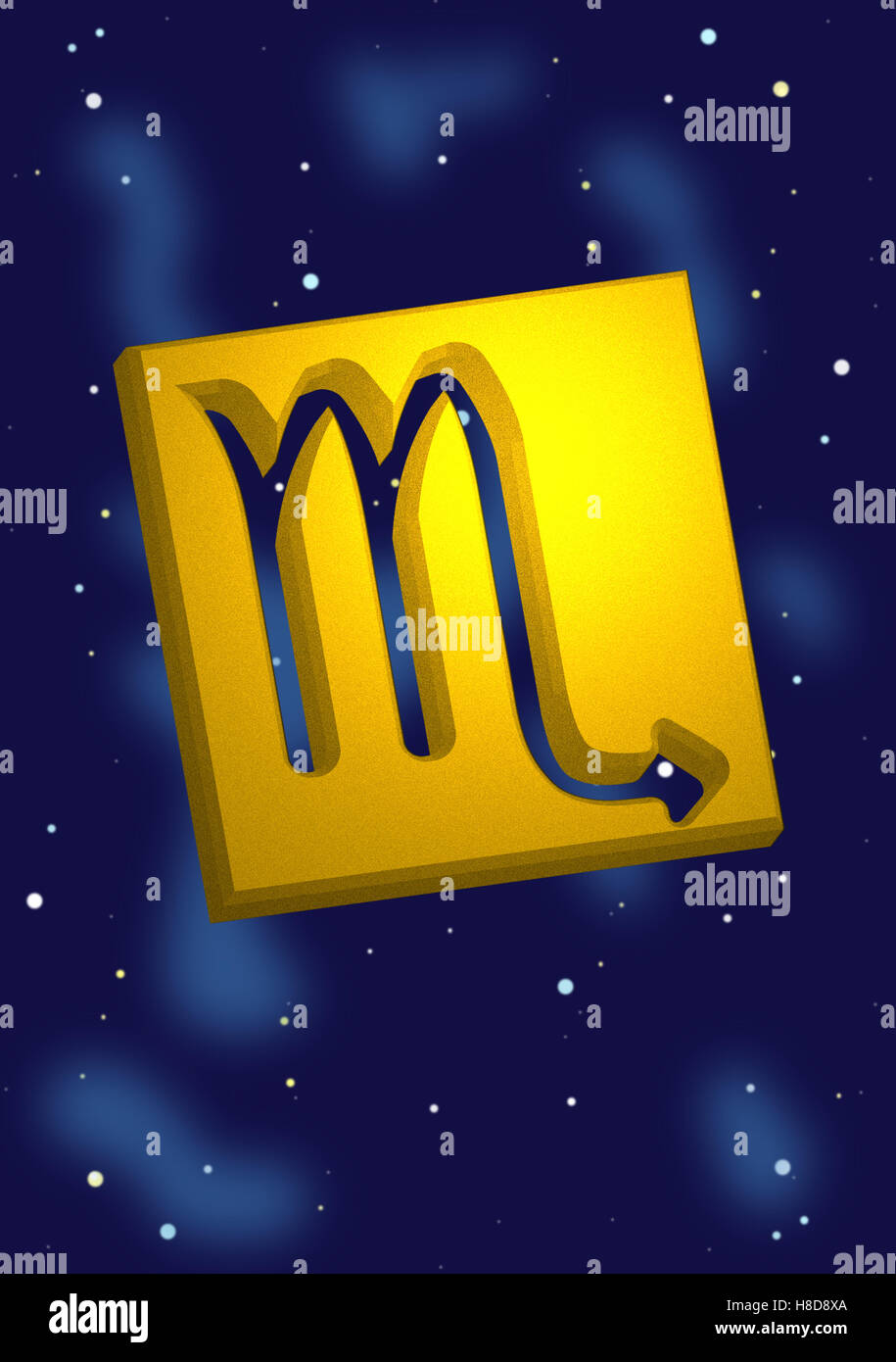 Scorpio Gold Bar Zodiac Star Sign Stock Photo - Alamy