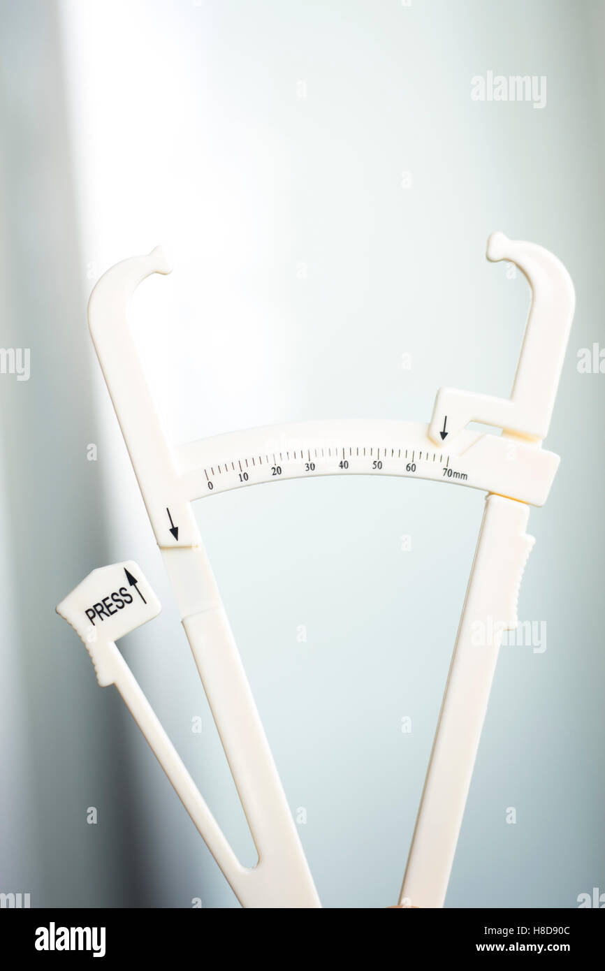 Bodyfat fat calipers used to measure percentage fat in different zones ...