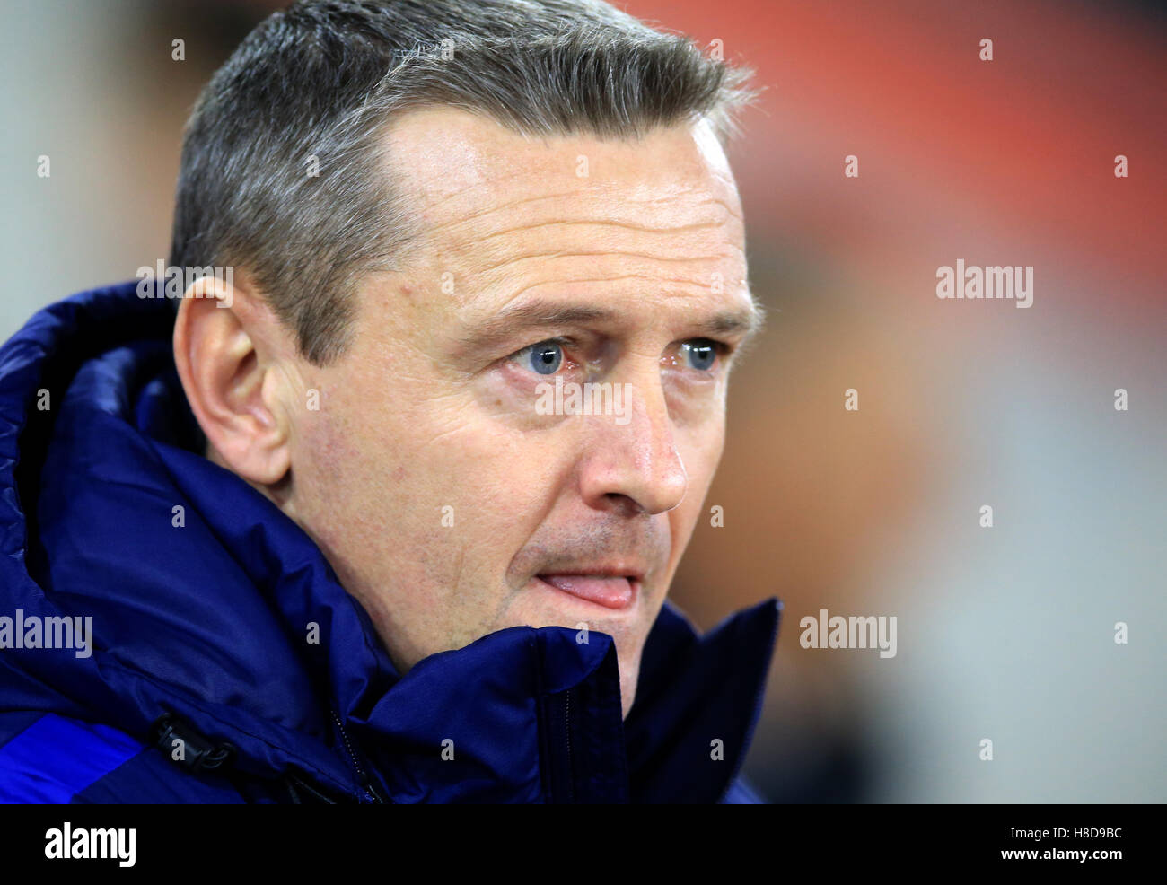 England U21 manager Aidy Boothroyd during the International Friendly at ...