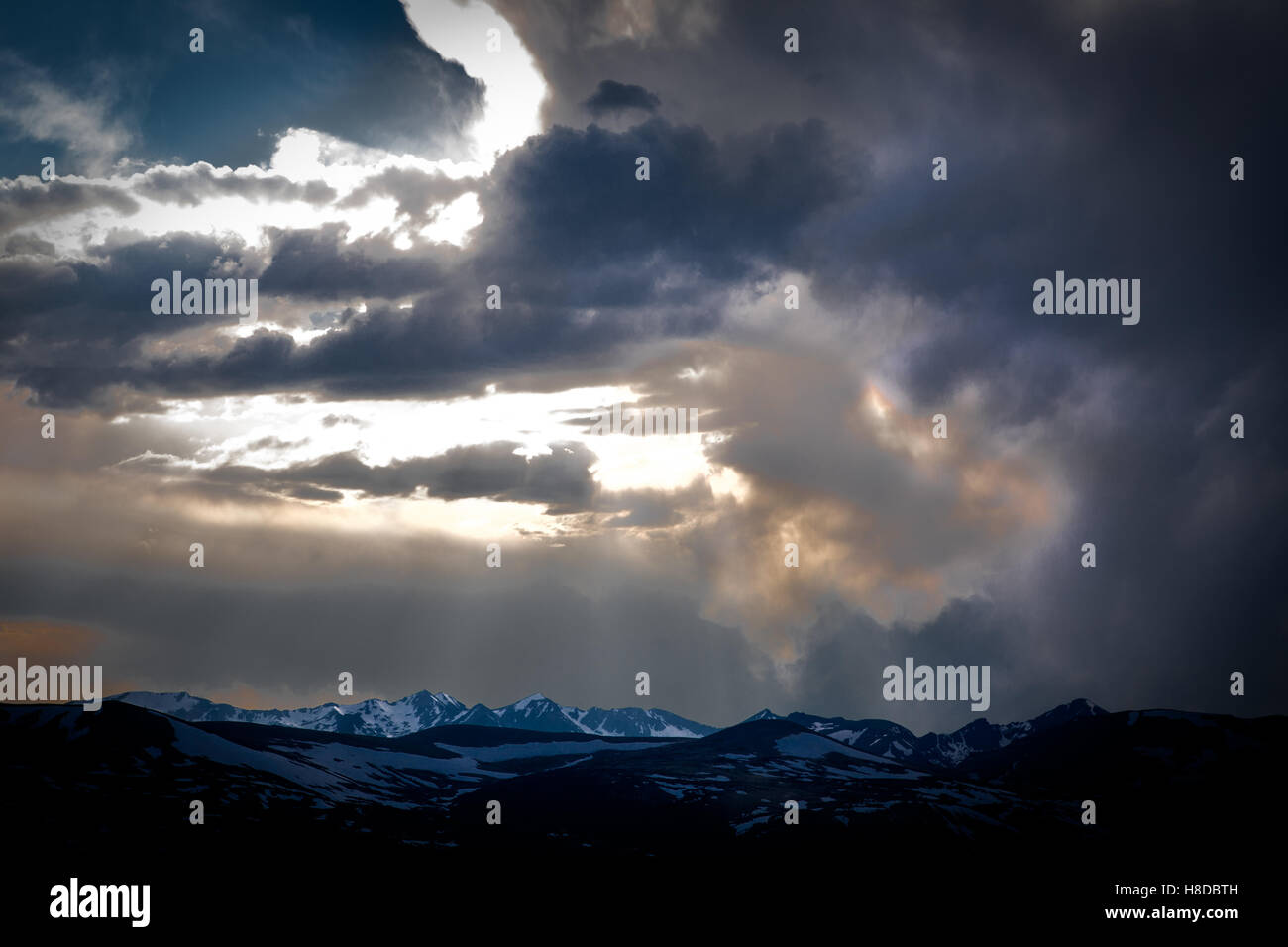 Dramatic Clouds over Rocky Mountains Stock Photo - Alamy