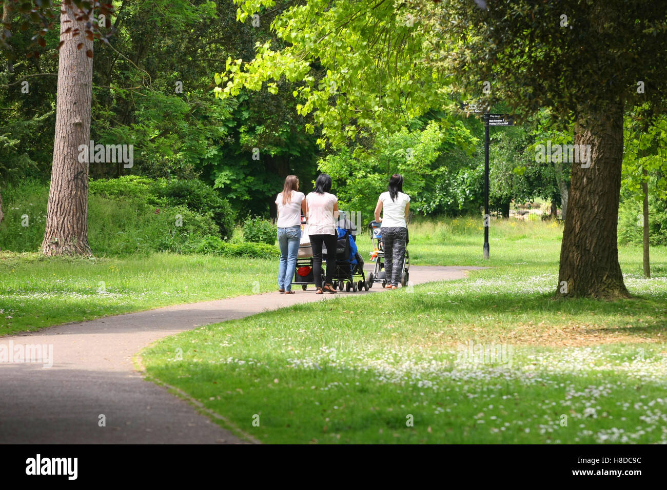 Hotham Park, Bognor Regis, West Sussex, England, and visitors Stock ...