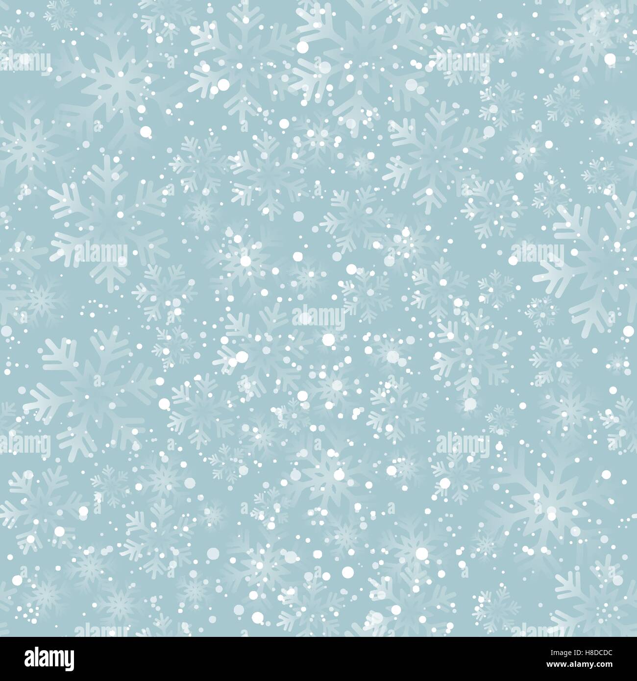 Vector illustration. Abstract Christmas snowflakes background. Seamless ...