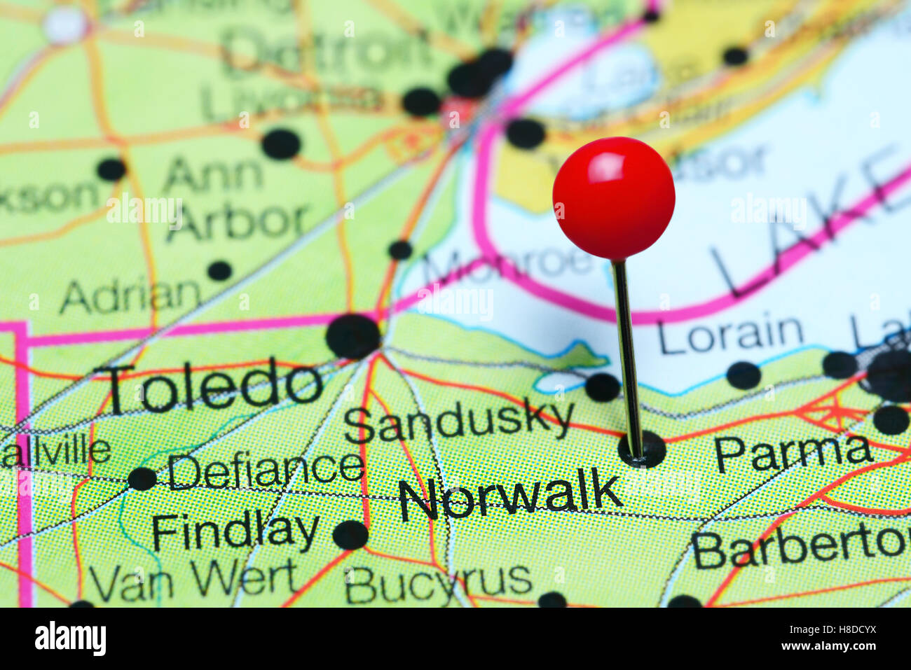 Norwalk on a map hi-res stock photography and images - Alamy