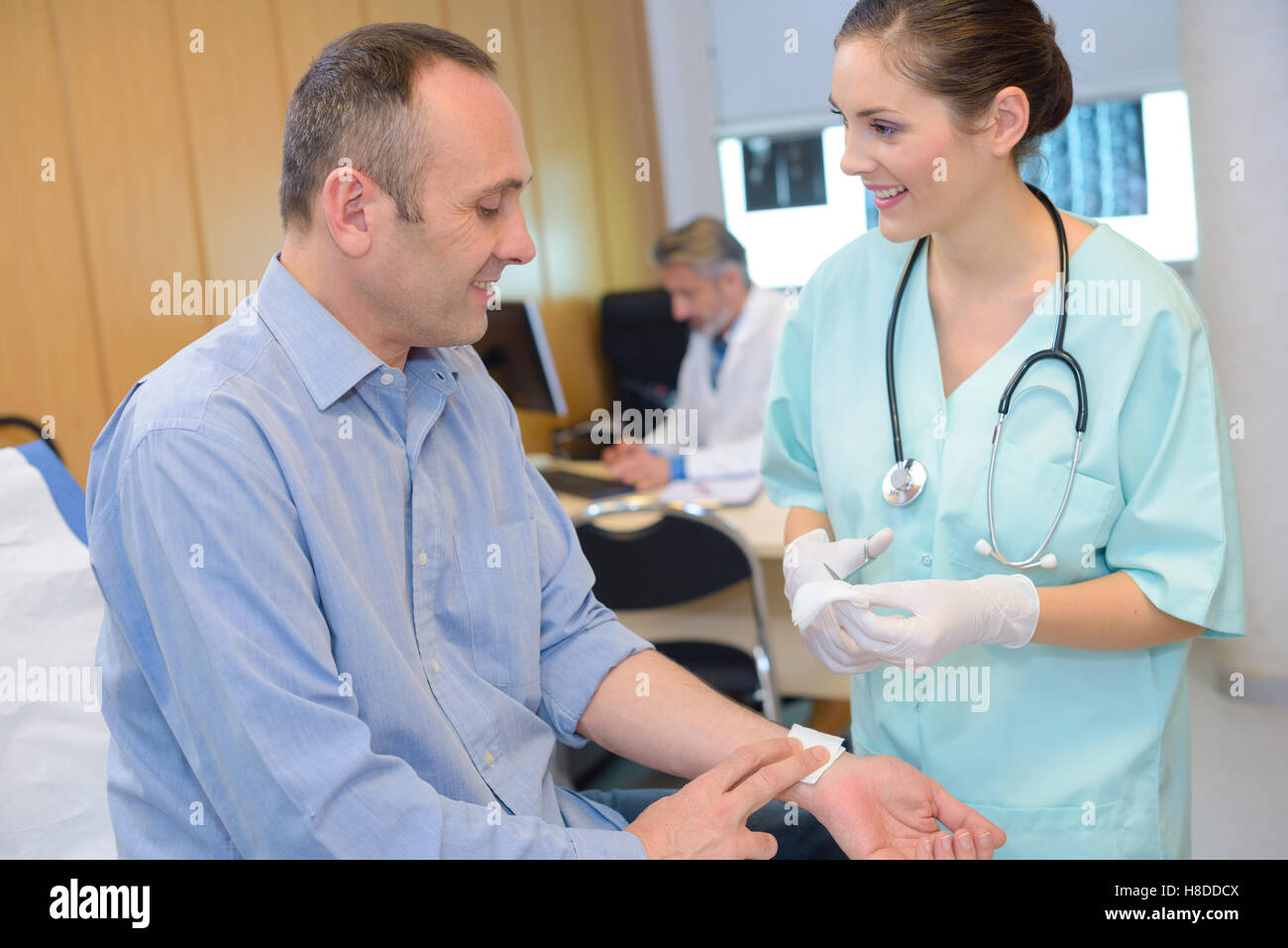 collecting blood sample Stock Photo - Alamy