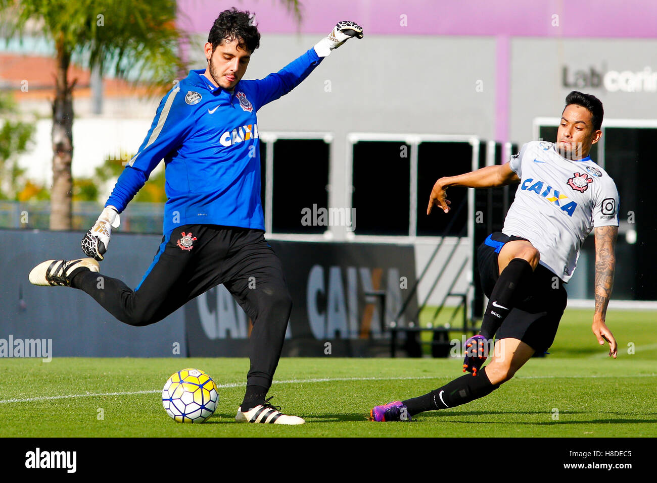 SÃO PAULO, SP - 10.11.2016: TREINO DO CORINTHIANS - Matheus Vidotto and ...