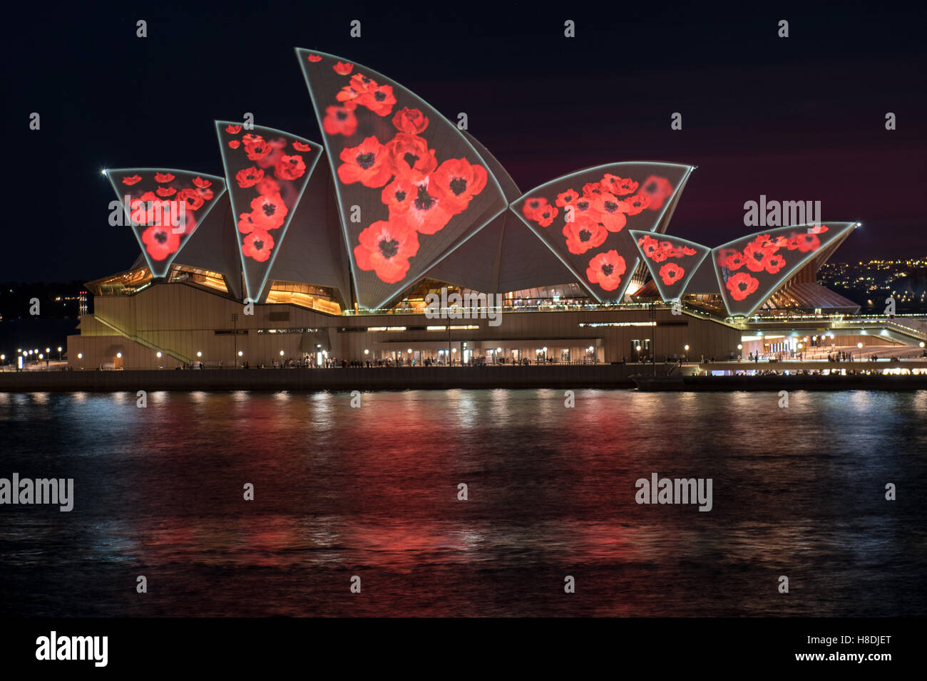 Sydney, Australia. 11th Nov, 2016. Sydney Opera House seen covered in ...