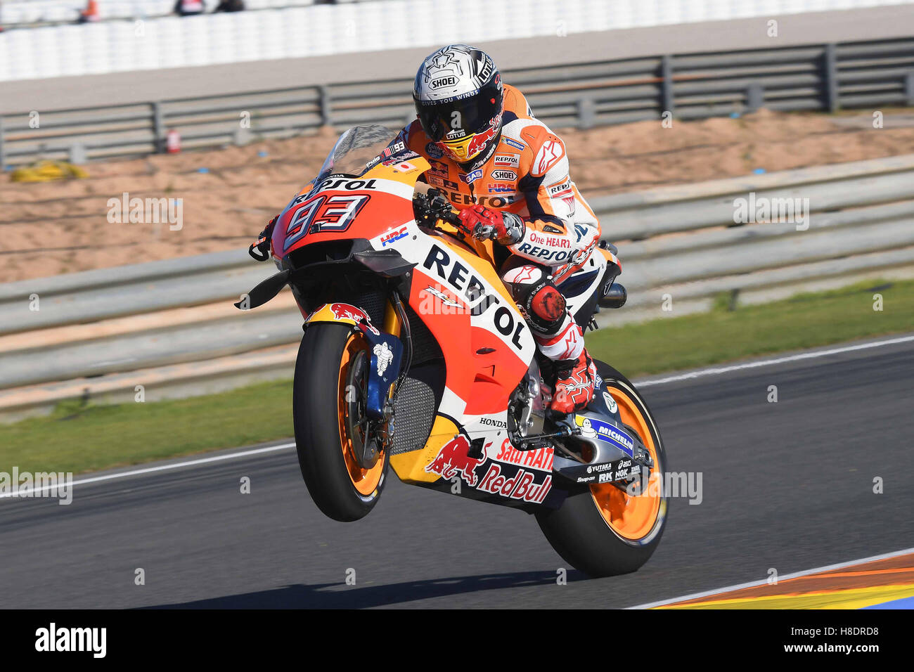 Valencia, Spain. 11th November, 2016. Marc Marquez of Spain and Repsol ...