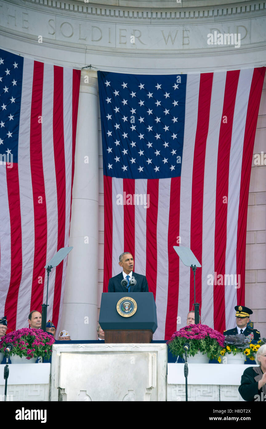 Arlington, Us. 11th Nov, 2016. United States President Barack Obama ...