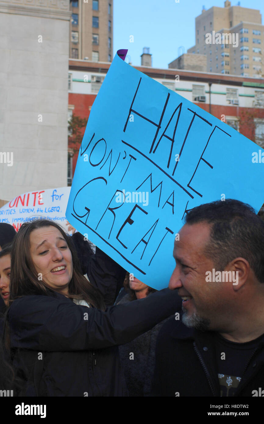 Love Rally Protesting President-elect Donald Trump in New York City ...