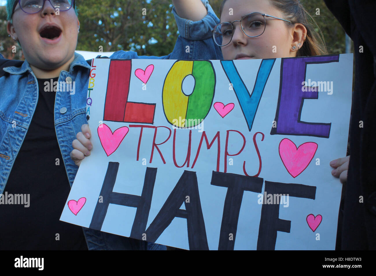 Love Rally Protesting President-elect Donald Trump in New York City ...