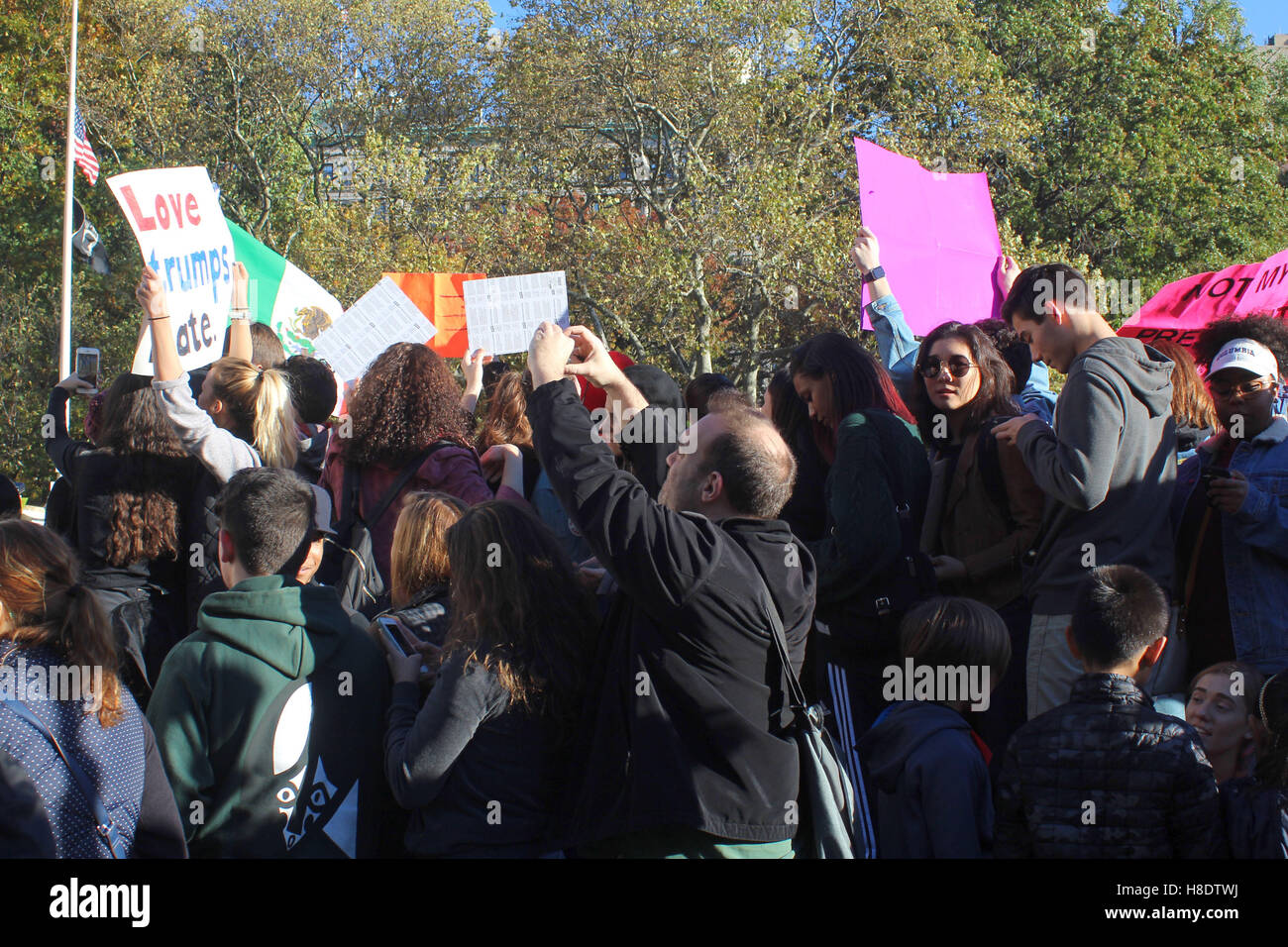 Love Rally Protesting President-elect Donald Trump in New York City ...
