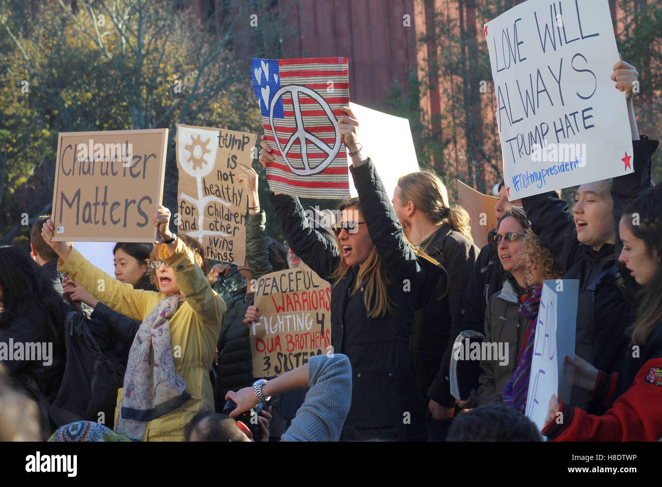 Love Rally Protesting President-elect Donald Trump in New York City ...