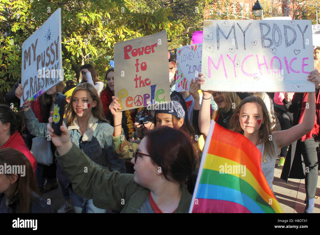Love Rally Protesting President-elect Donald Trump in New York City ...