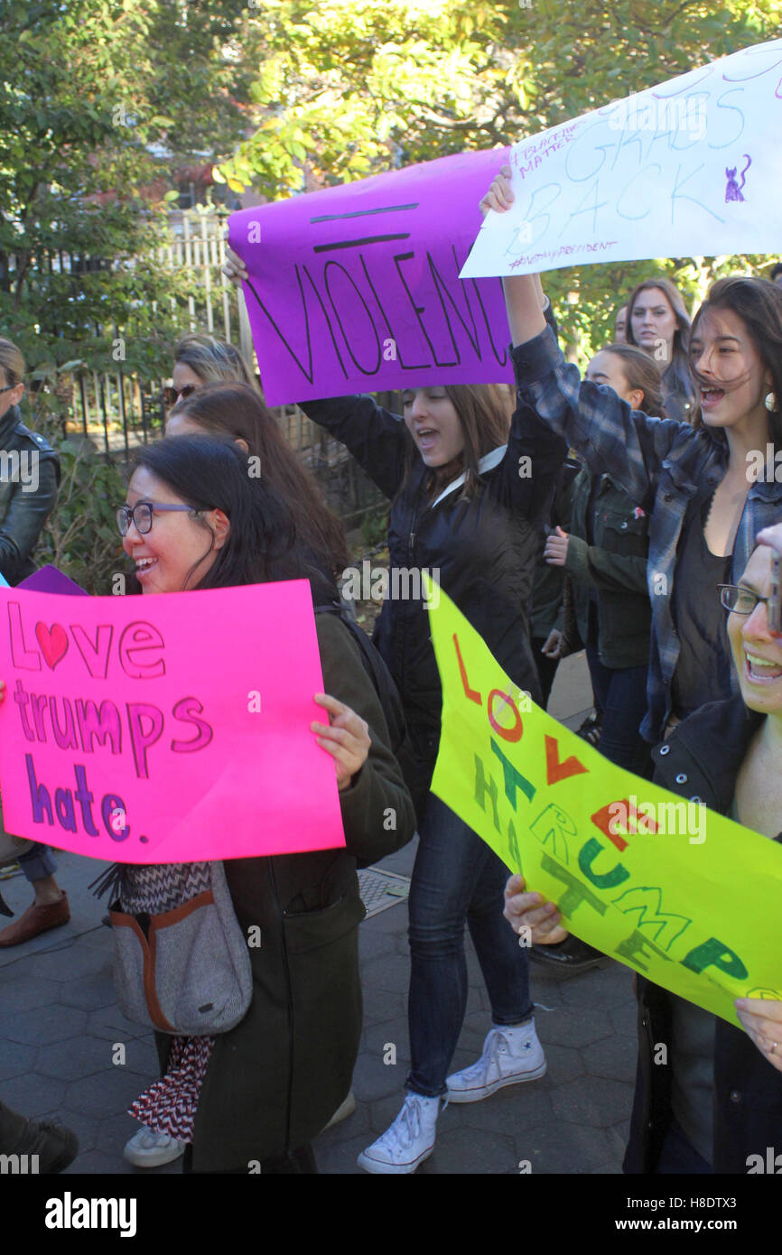 Love Rally Protesting President-elect Donald Trump in New York City ...