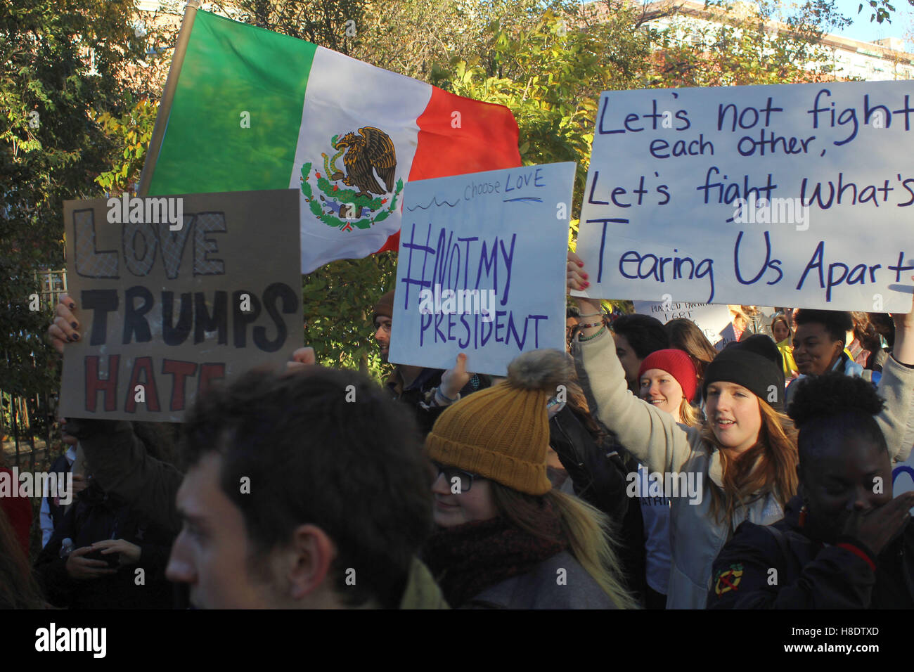 Love Rally Protesting President-elect Donald Trump in New York City ...