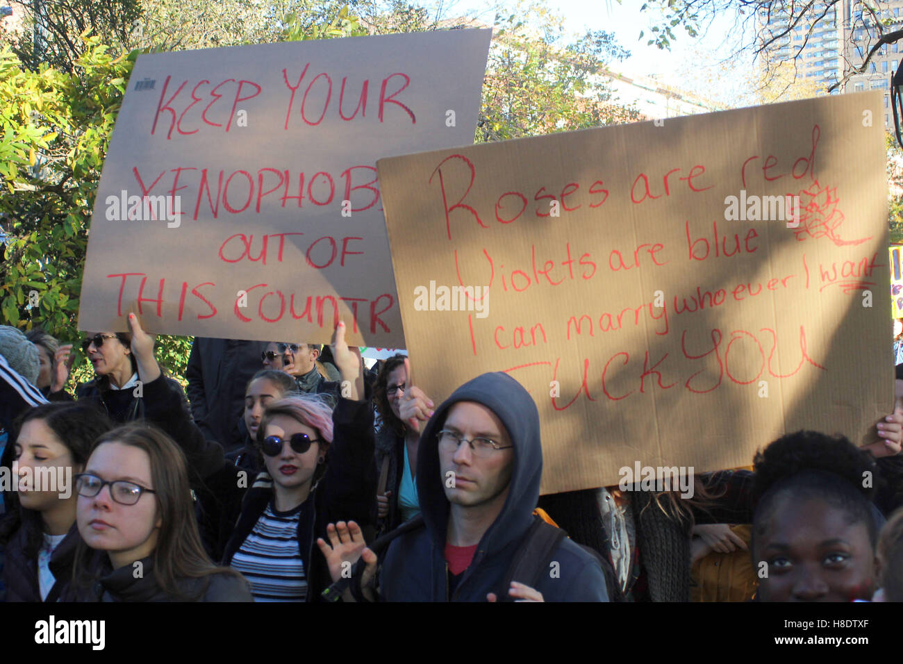 Love Rally Protesting President-elect Donald Trump in New York City ...