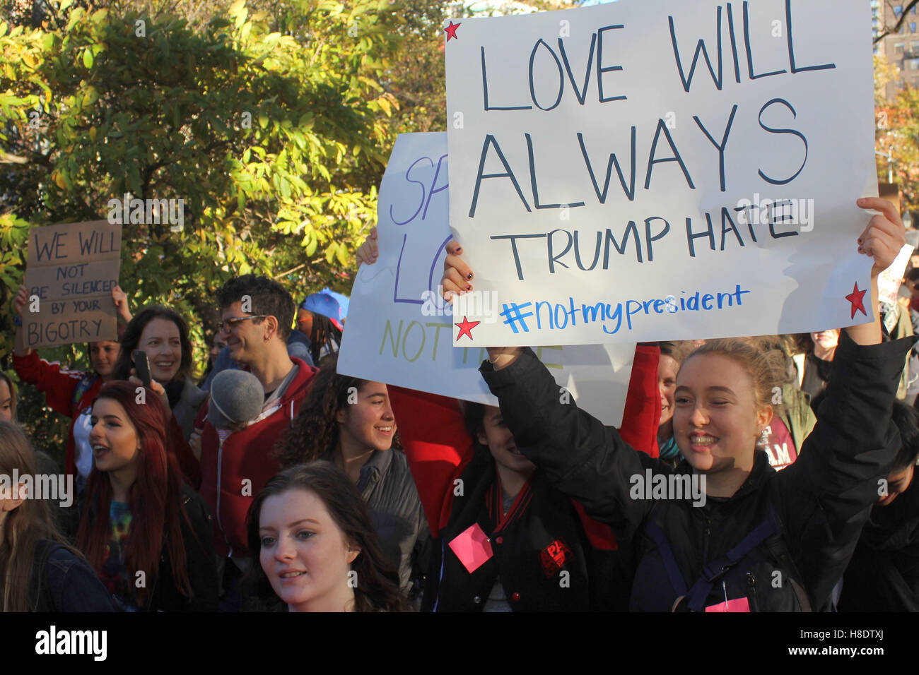 Love Rally Protesting President-elect Donald Trump in New York City ...