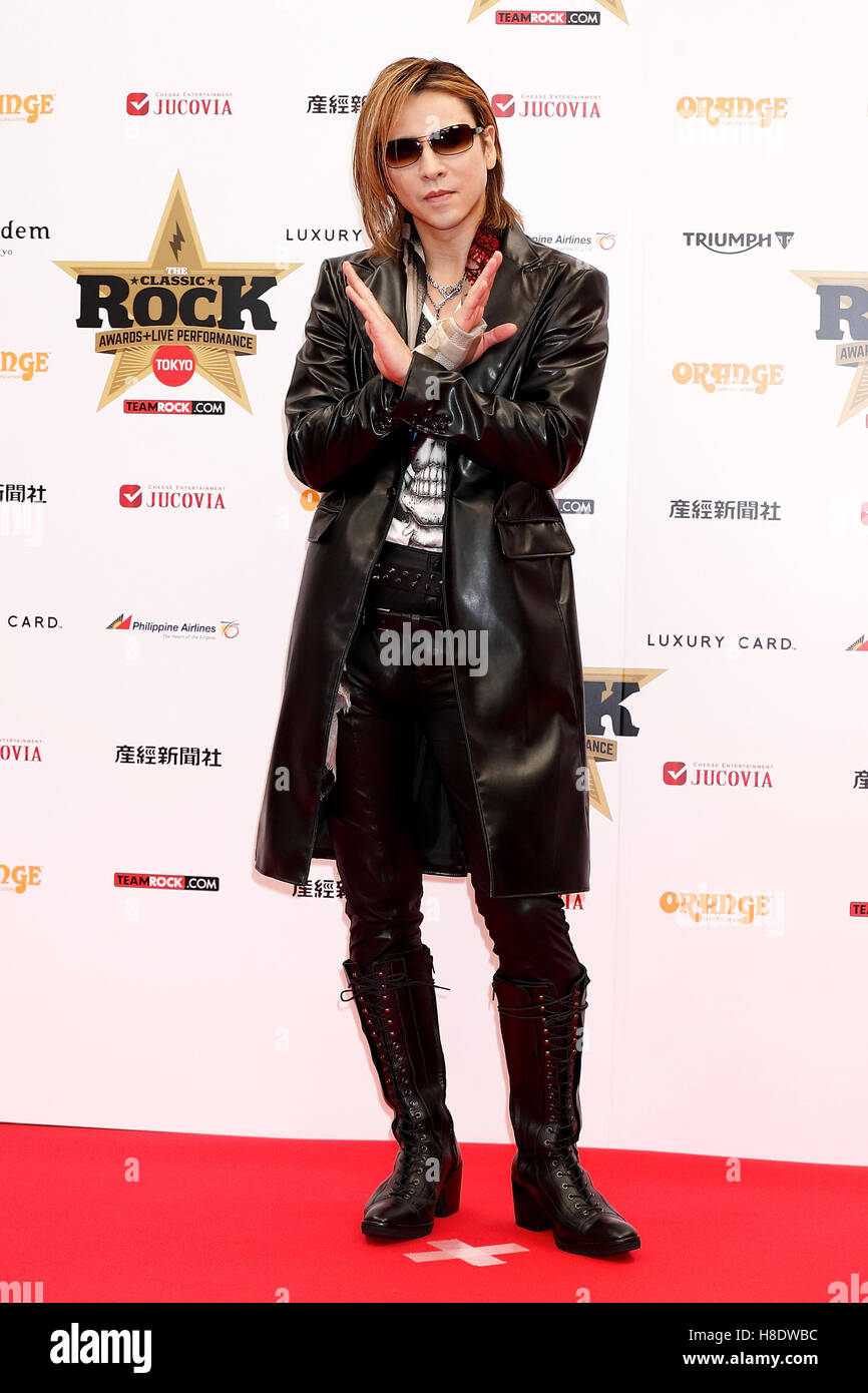 Tokyo, Japan. 11th November, 2016. Japanese musician Yoshiki poses for ...