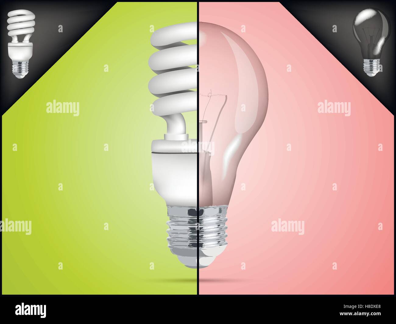 Energy saving green light Stock Vector Images - Alamy