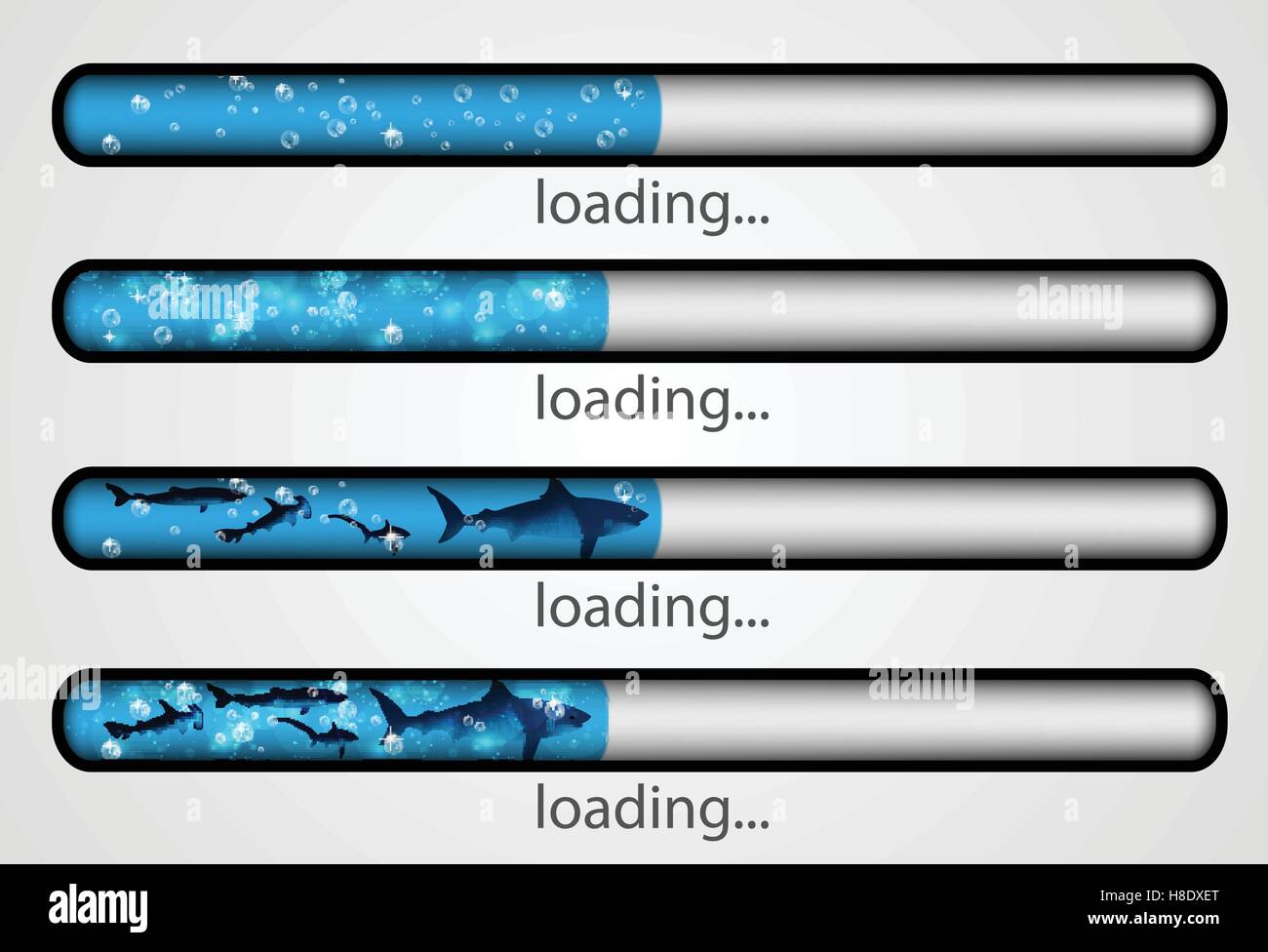loading bar. water and fish Stock Vector Image & Art - Alamy