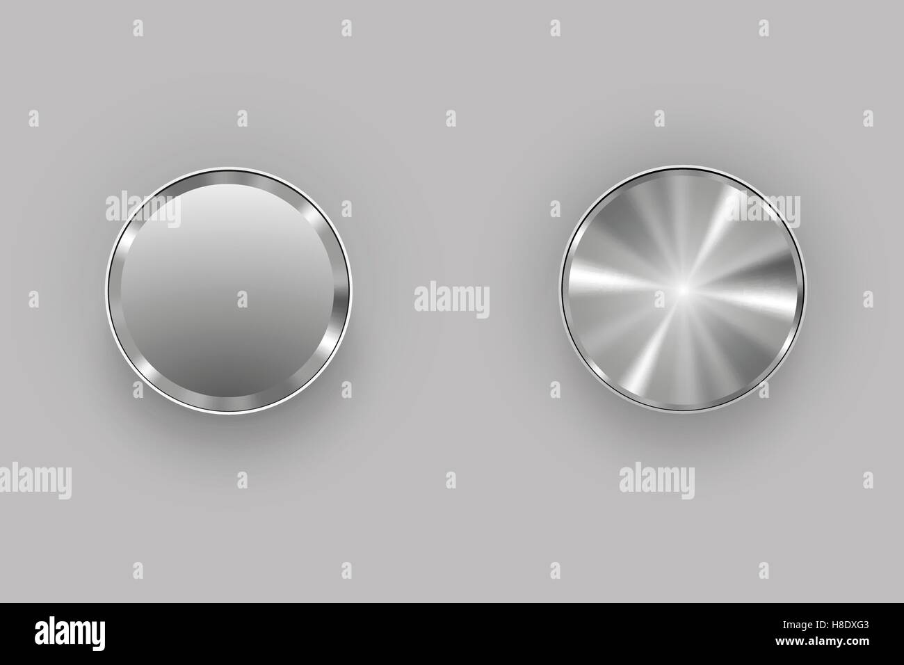 metal buttons gray Stock Vector Image & Art - Alamy