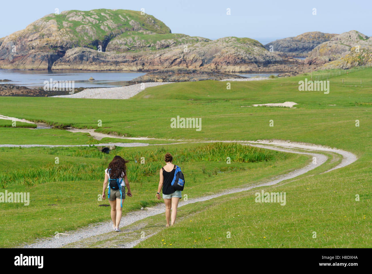 Iona, Scotland - the road from Port Ban to Baile Mhor across the ...