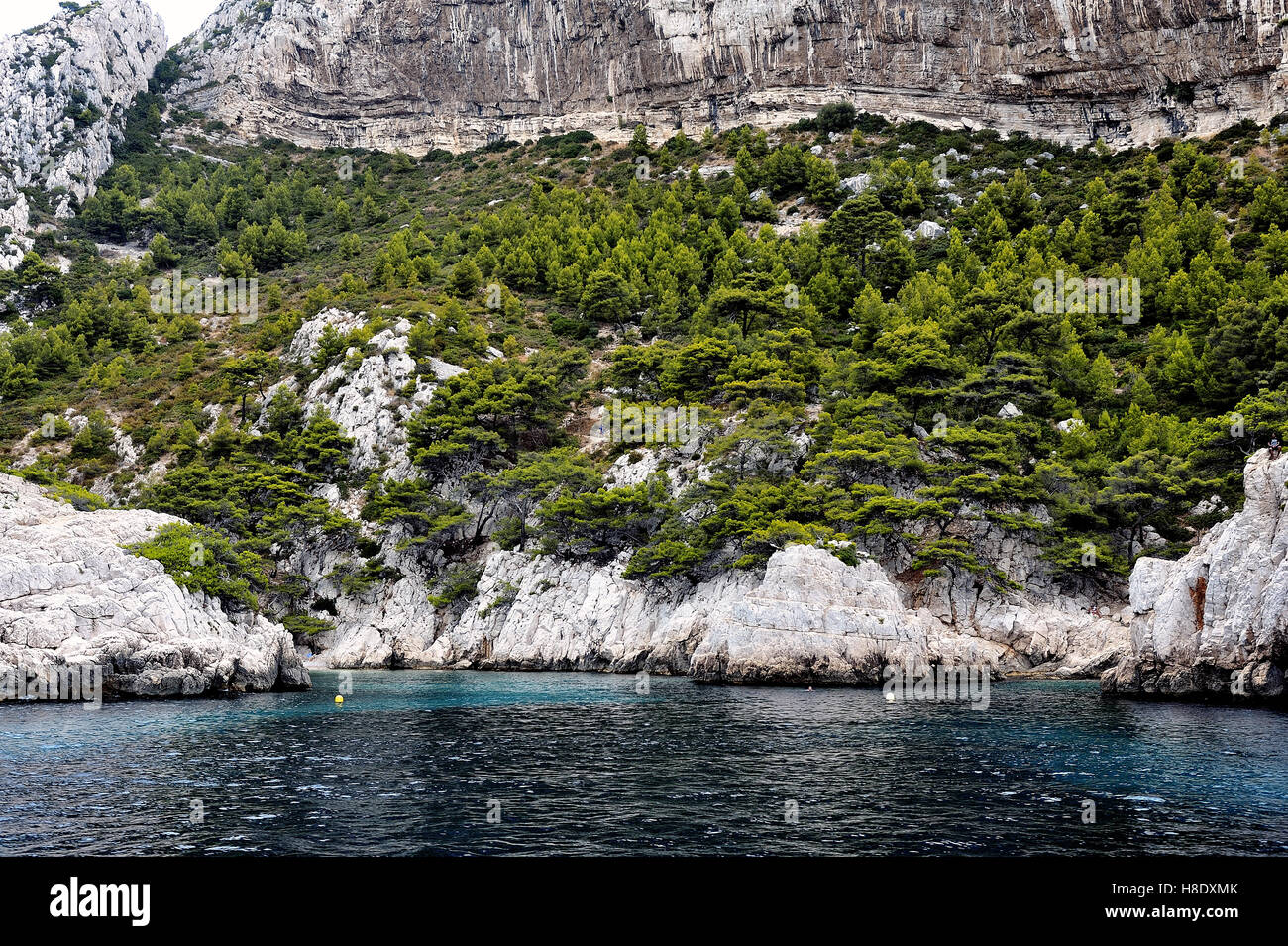 Coastal landscape between Cassis and Marseille in the national park of ...