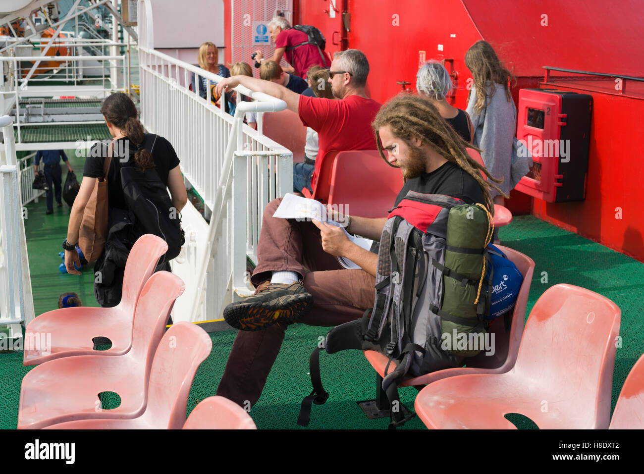 Oban-Mull ferry, Scotland - on deck en route to Mull Stock Photo - Alamy