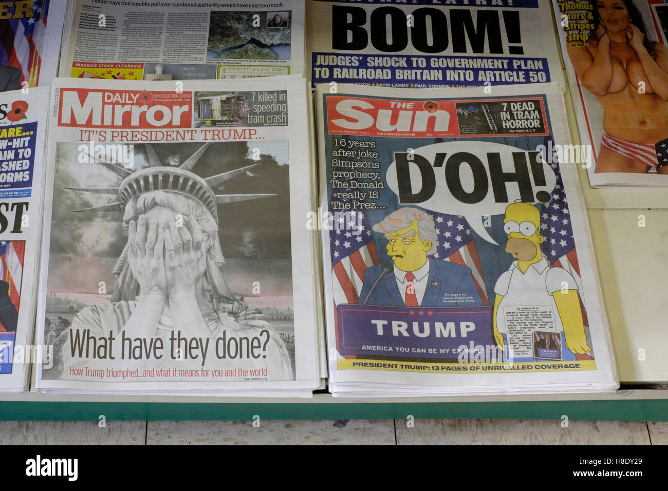 Donald trump wins newspapers hi-res stock photography and images - Alamy