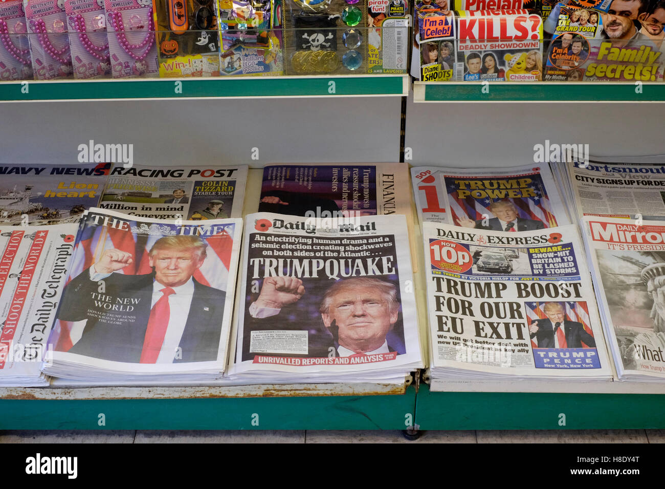 selection of uk newspapers with the headlines leading story of donald ...