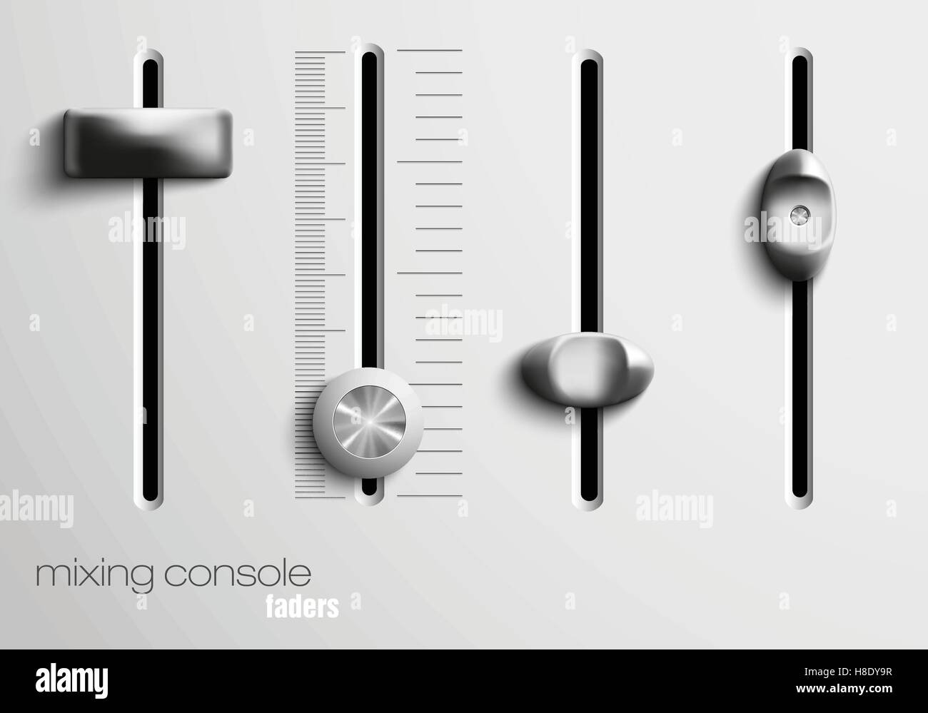 mixing console faders Stock Vector Image & Art - Alamy