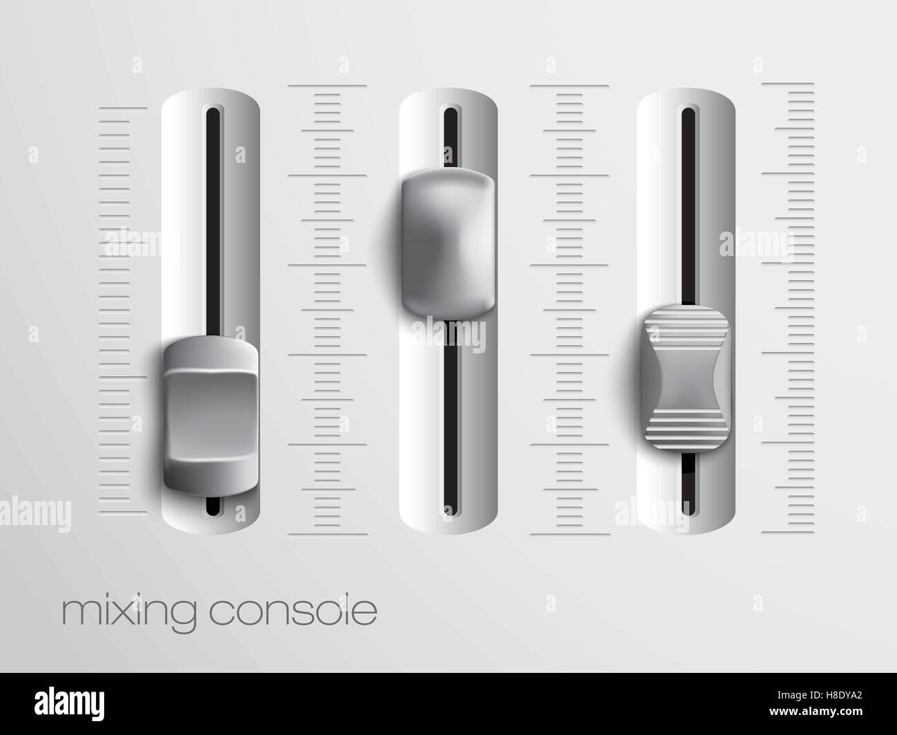 mixing console faders Stock Vector Image & Art - Alamy