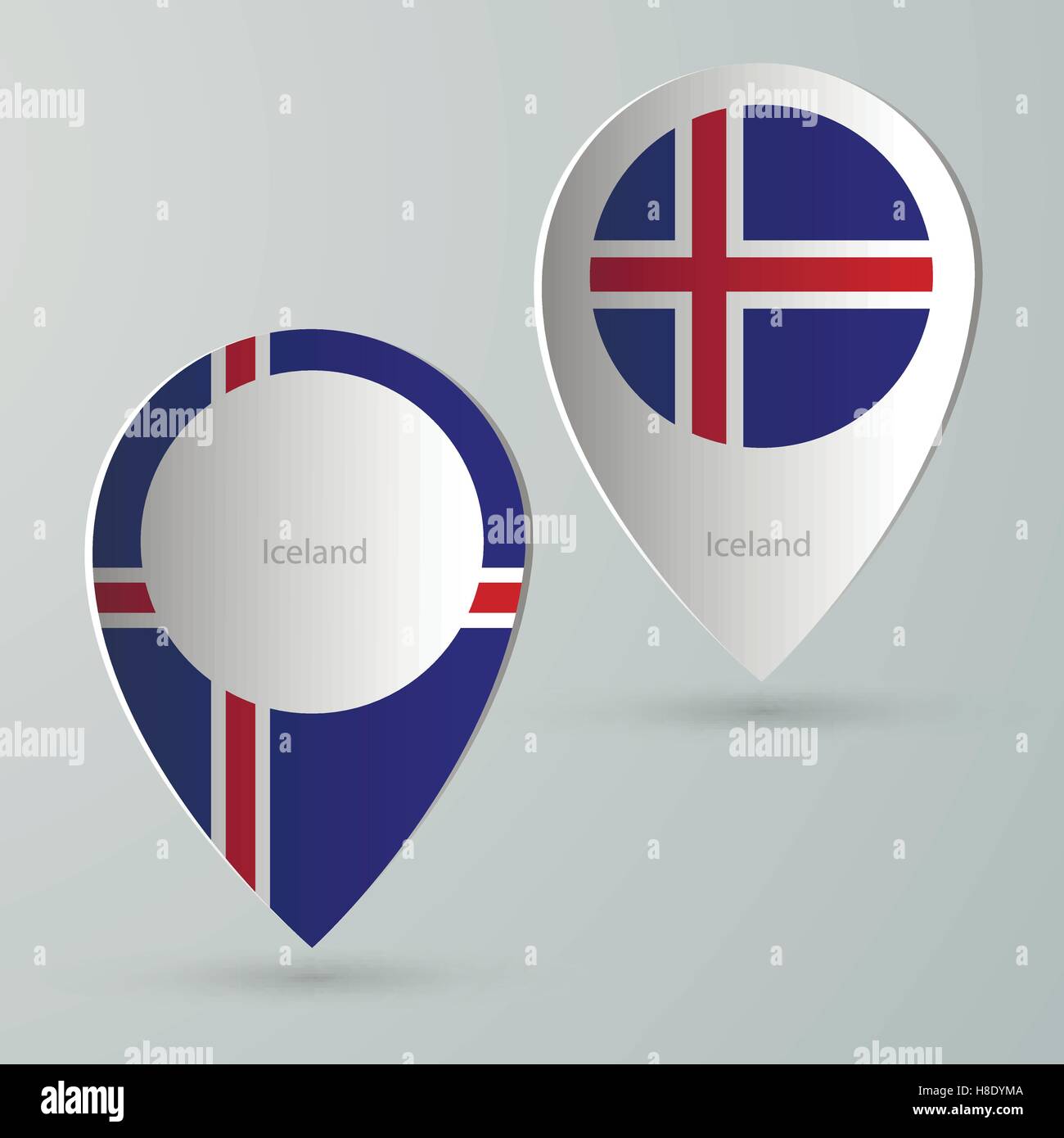 large set of paper map marker in two types Stock Vector Image & Art - Alamy